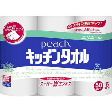 エリエール ピーチ キッチンタオル (50カット)｜キッチンペーパー・キッチンタオル｜商品情報｜エリエール｜大王製紙