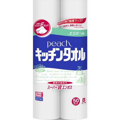 エリエール ピーチ キッチンタオル (50カット)｜キッチンペーパー・キッチンタオル｜商品情報｜エリエール｜大王製紙